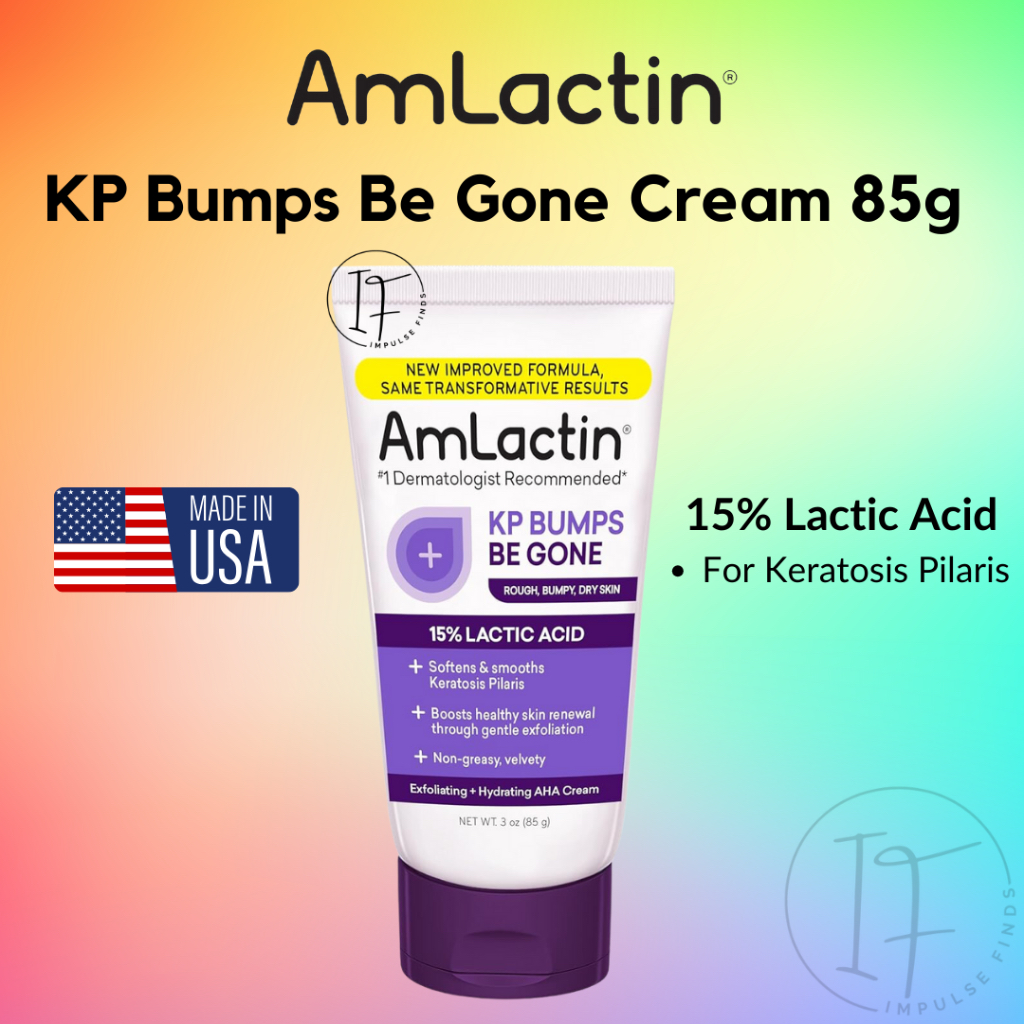 AmLactin KP Bumps Be Gone Keratosis Pilaris Moisturizing Cream with 15% ...