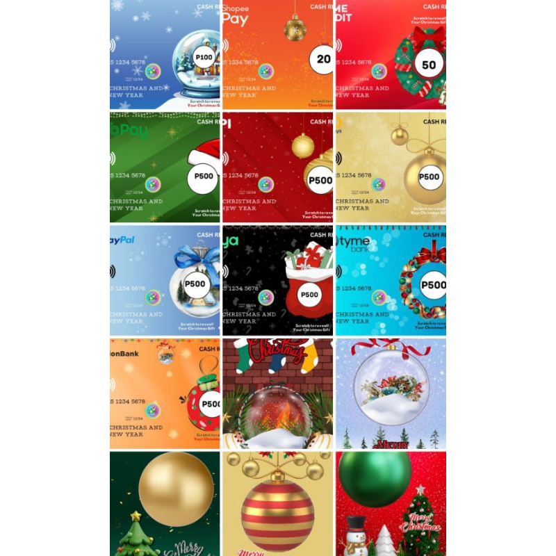 CHRISTMAS ATM STYLE SCRATCH CARDS | Shopee Philippines