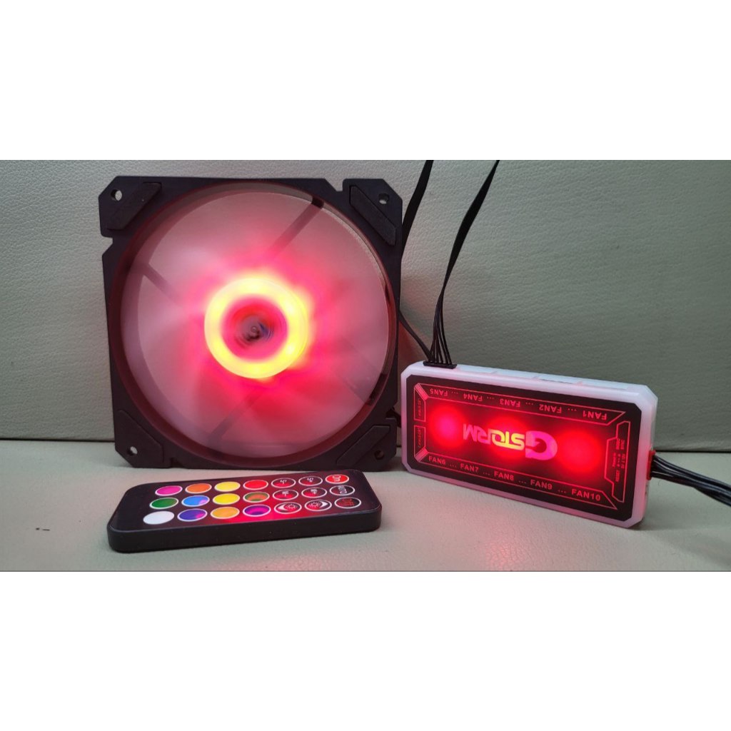 ARGB Fan Hub/Remote Gaming Fan Changing Color 6PIN 3 in 1 Fan 120mm ...