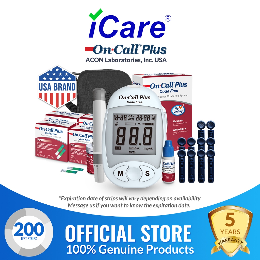 iCare® On Call Plus Code-Free Blood Glucose Meter(COMPLETE SET ...