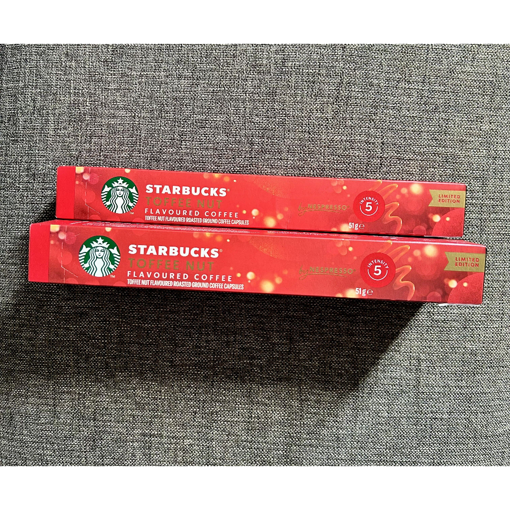 Starbucks Toffee Nut Flavoured Roasted Ground Coffee Capsules | Shopee ...