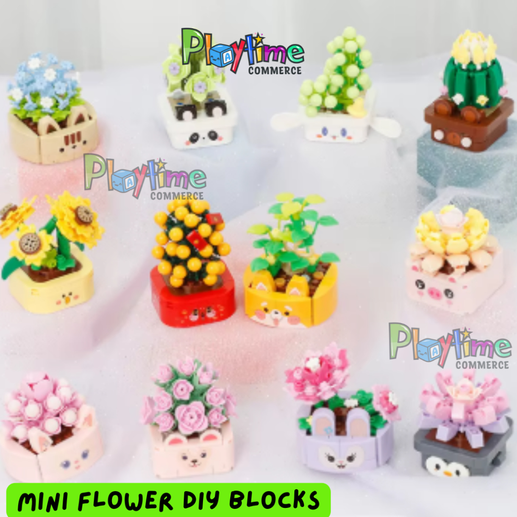 Mini Flower Whole Set 10 kits DIY Blocks Floral Bouquet Unique Gift ...
