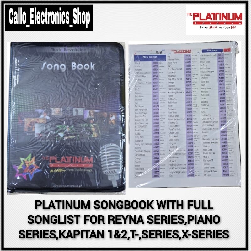 Platinum Songbook With Full Songlist Only For Reyna Series/Piano Series/Tseries/Kapitan 1 & 2 ...