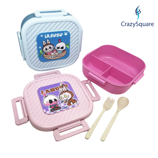 CSQUARE High Quality Pastel Color Labubu Lunch Box Set Food Container ...