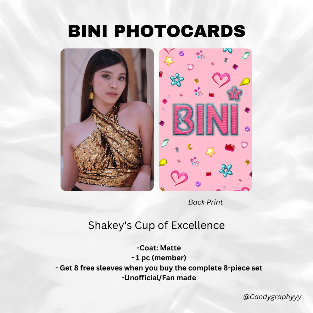 Bini Photocards (Maloi, Colet, Mikha, Aiah, Stacey, Jhoanna, Gwen ...