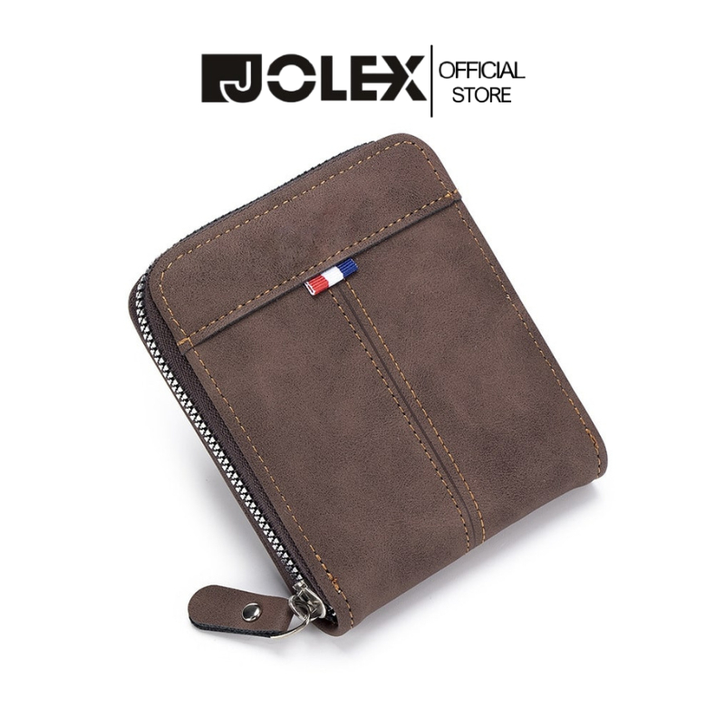 JOLEX Men's Wallet PU Leather Travel Folding Wallet With Attached Coin ...