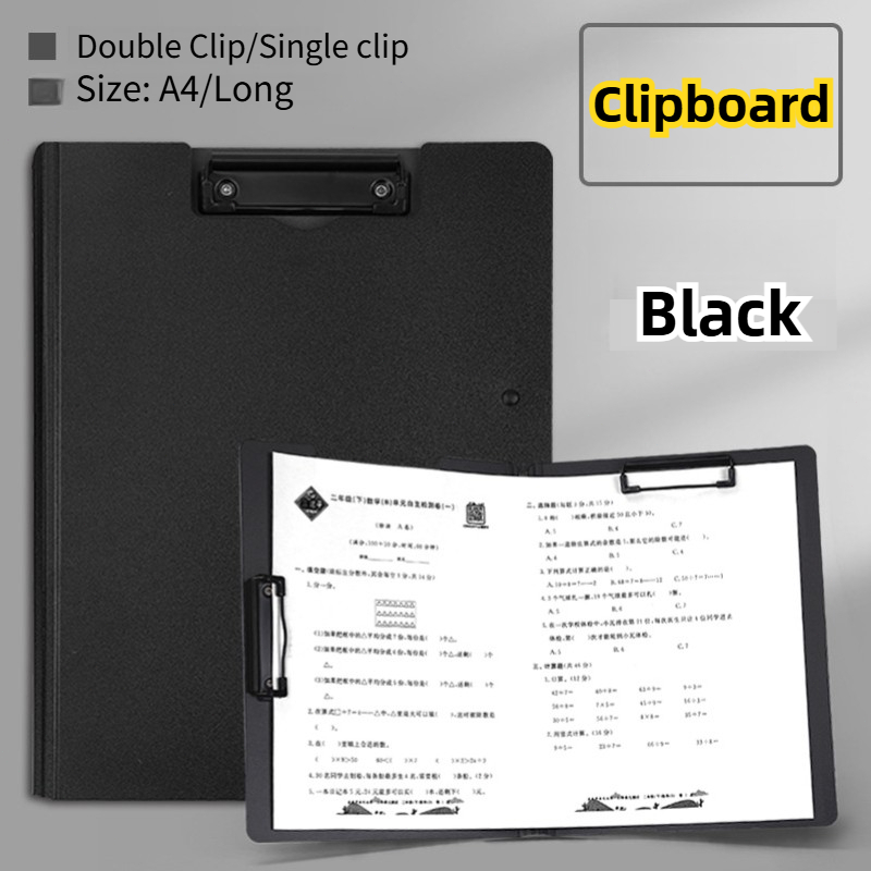 Black Clipborad with Cover Foldable Clip Board A4/Long Clipboard Folder ...