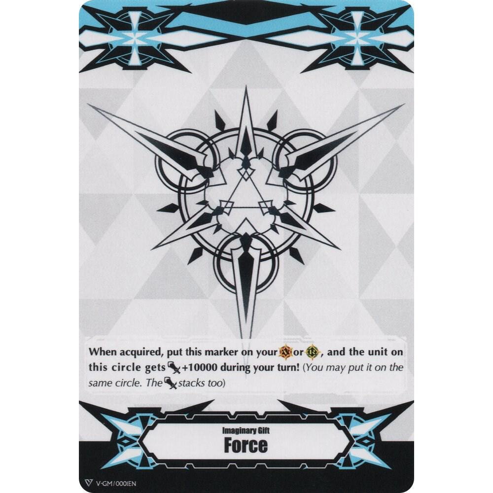 IMAGINARY GIFT FORCE VANGUARD marker counter VS NO FOIL MIX VERSION 1 ONE PIECE CARD PLAYED ...