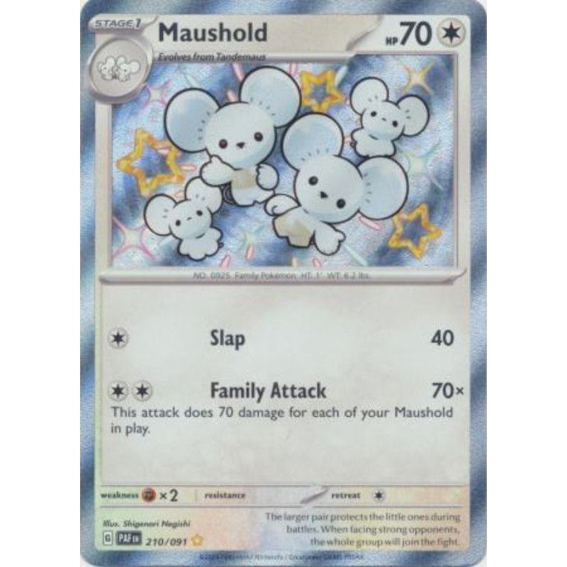 Pokemon Card, Maushold 210/091, Shiny Rare. (ENGLISH TYP) | Shopee ...