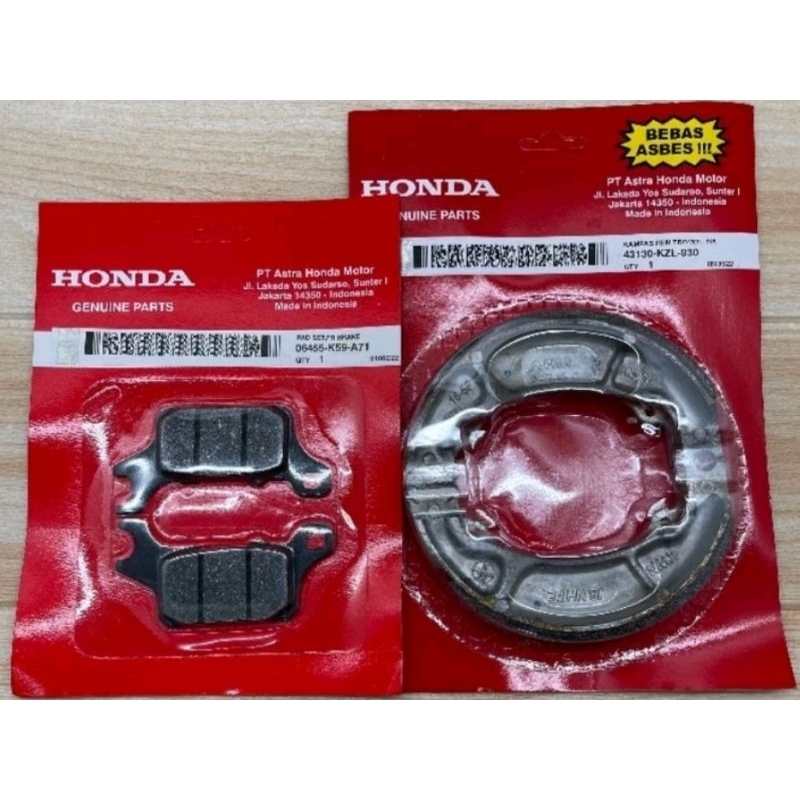 HONDA CLICK BRAKE SHOE, BRAKE PAD 125 V2 V3 | 150 V2 | 160 CBS | Shopee ...