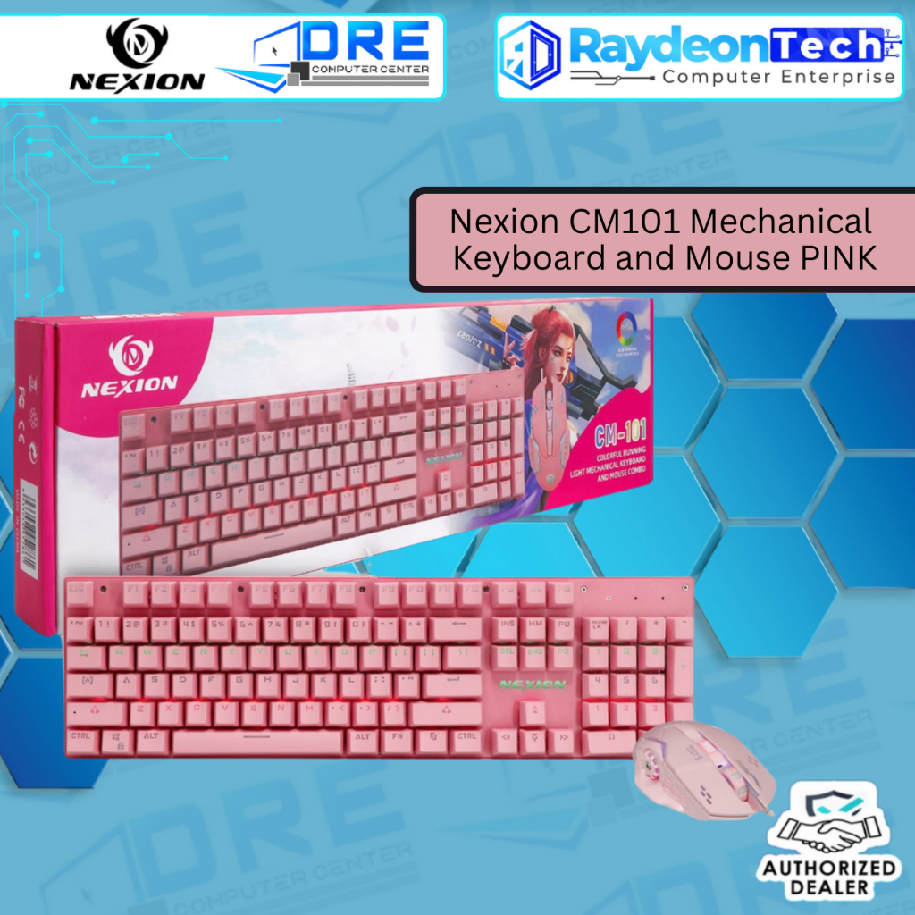 NEXION CM-101 COLORFUL RUNNING LIGHT GAMING MECHANICAL KEYBOARD and ...