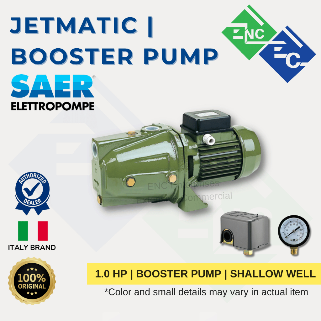 SAER Brand | Italy | Original Genuine | Jetmatic | Booster Pump | Water ...