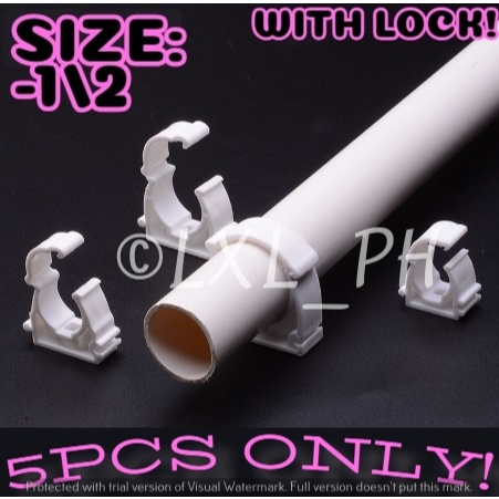 PPR-14 5PCS 1/2-WITHLOCK-1PCSPVC Pipe Clip Plastic Pipe Fittings U ...