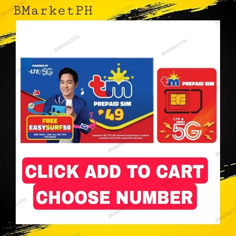 TM Sim Card 5G CHOOSE NUMBER ( Fast Delivery ) | Shopee Philippines