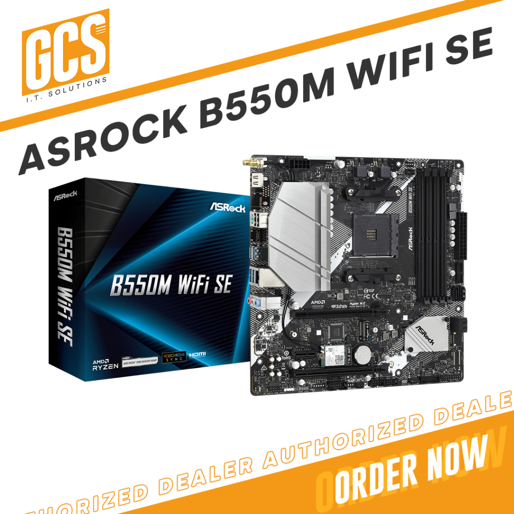 Asrock B550M Wifi SE B550 AMD Ryzen AM4 mATX Motherboard | Shopee ...