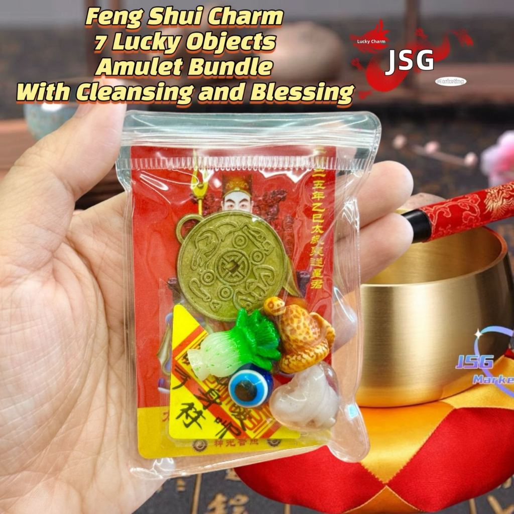 2025 Feng Shui Charm Chinese Animal Seven Lucky Objects Amulet Bundle ...