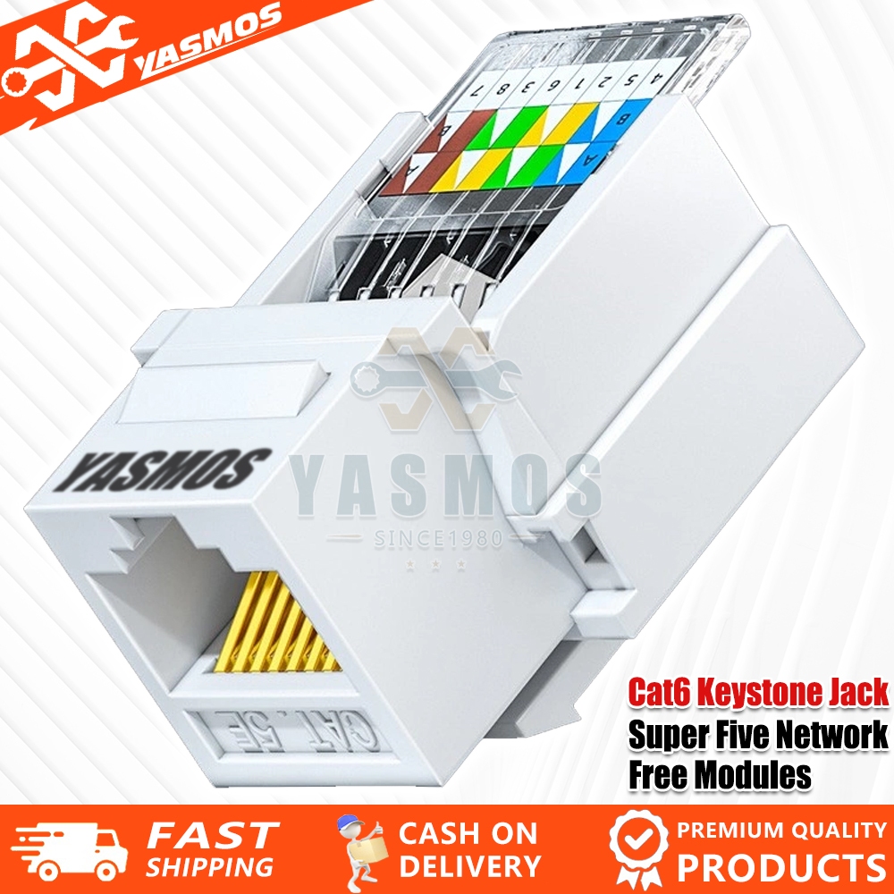 CAT6 Keystone Jack RJ45 Tool Less Type Unshielded UTP Network Jack ...