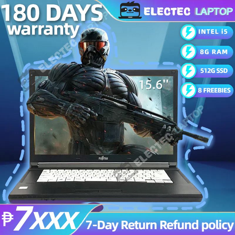 Used laptop 15.6 inch HD fujitsu A577 intel core i5 8G RAM 256G SSD ...