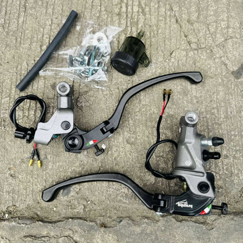RCS19 P21 Break Master Lever+Clutch Lever SINGLE TANK - Gray Black pin ...