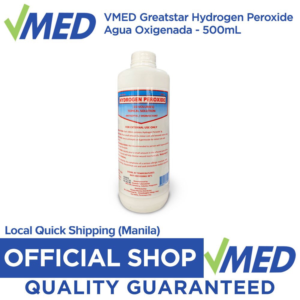 VMED Greatstar Hydrogen Peroxide Agua Oxinada - 500mL | Shopee Philippines