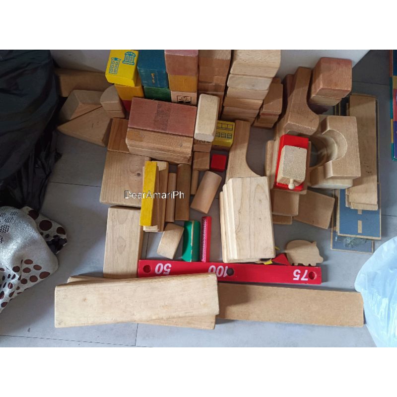 Assorted Heavy duty Wooden Toy Blocks | Shopee Philippines