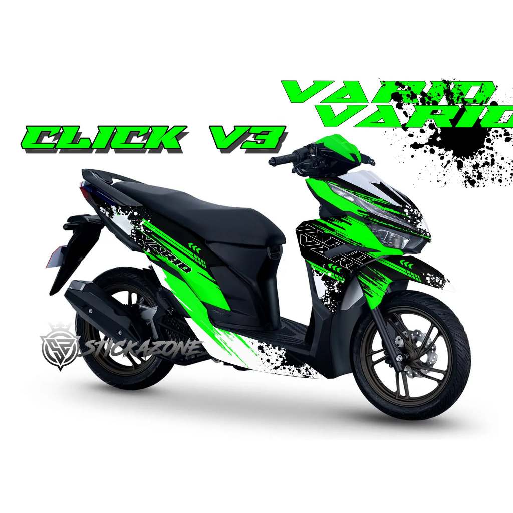 HONDA CLICK V3 V4 FULL STICKER DECALS PRINTED LAMINATED - SPLATTER ...