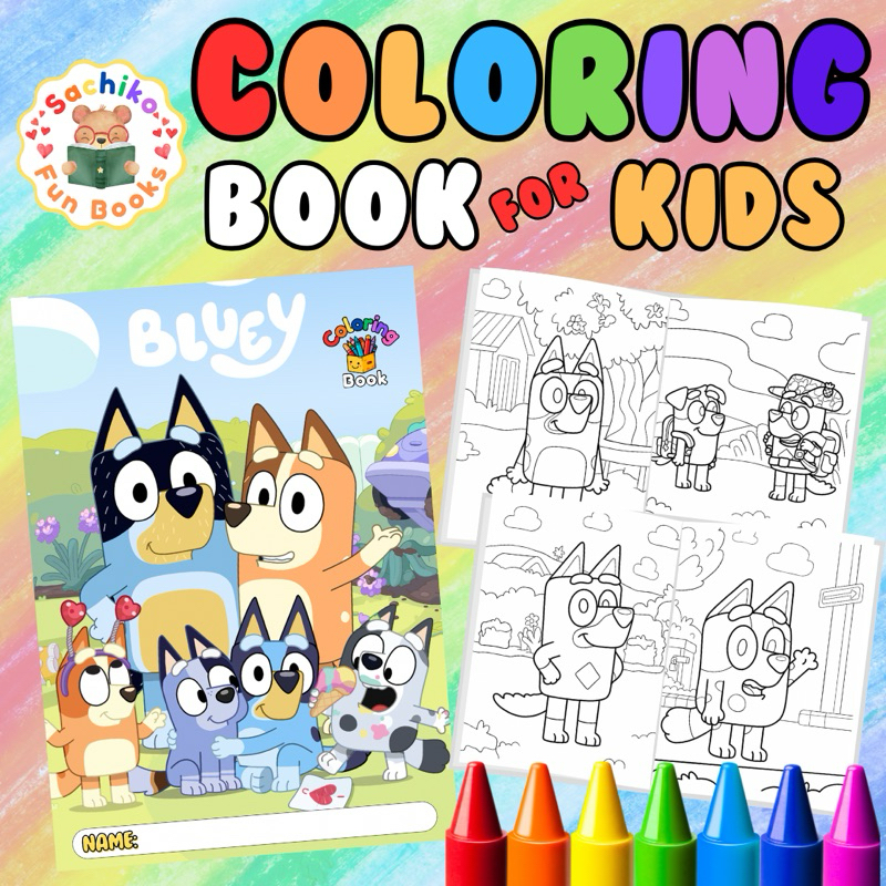 BLUEY COLORING BOOK SACHIKO FUN BOOKS | Shopee Philippines