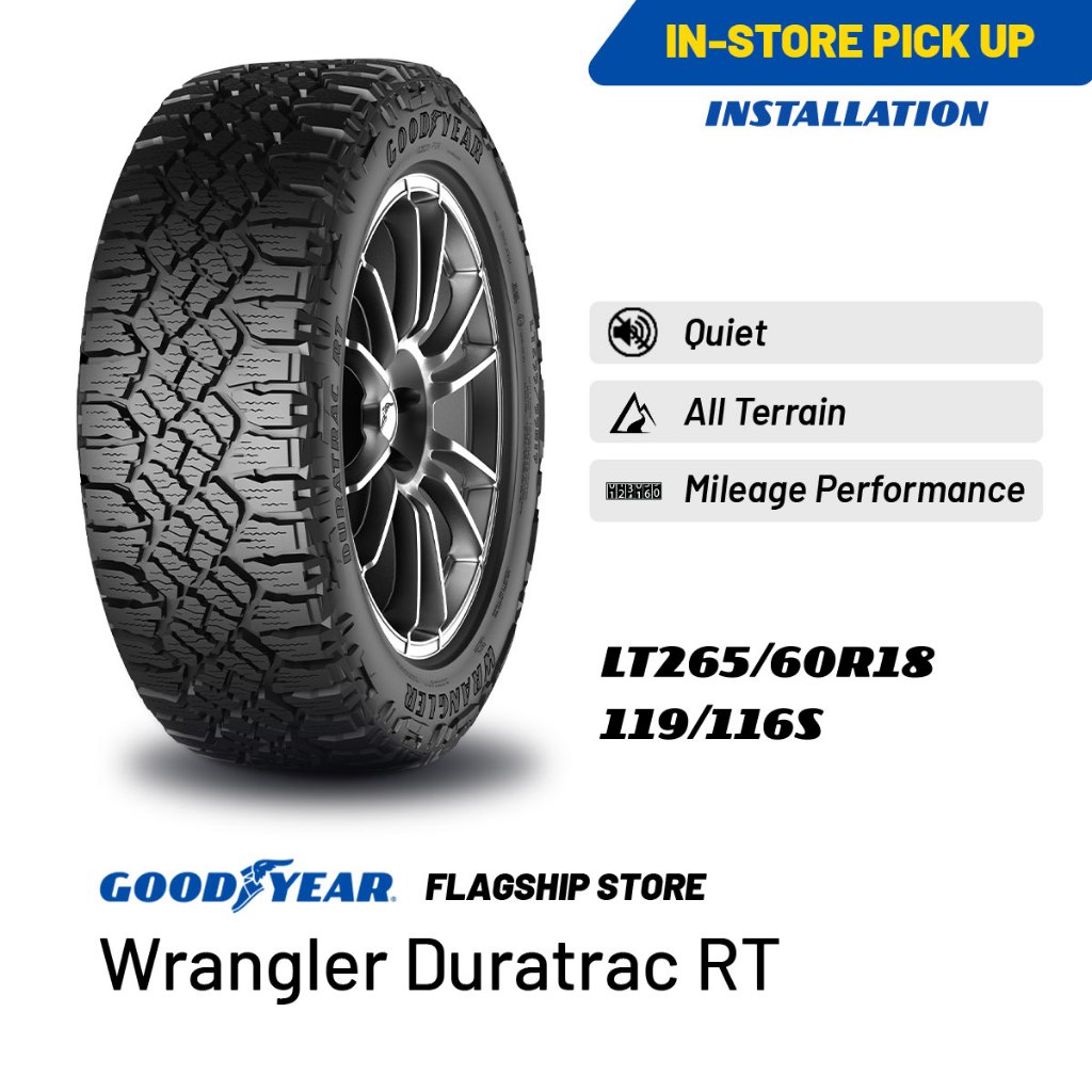 [INSTALLATION/ PICKUP] Goodyear LT265/60R18 Wrangler Duratrac Tire (Worry Free Assurance) [E ...
