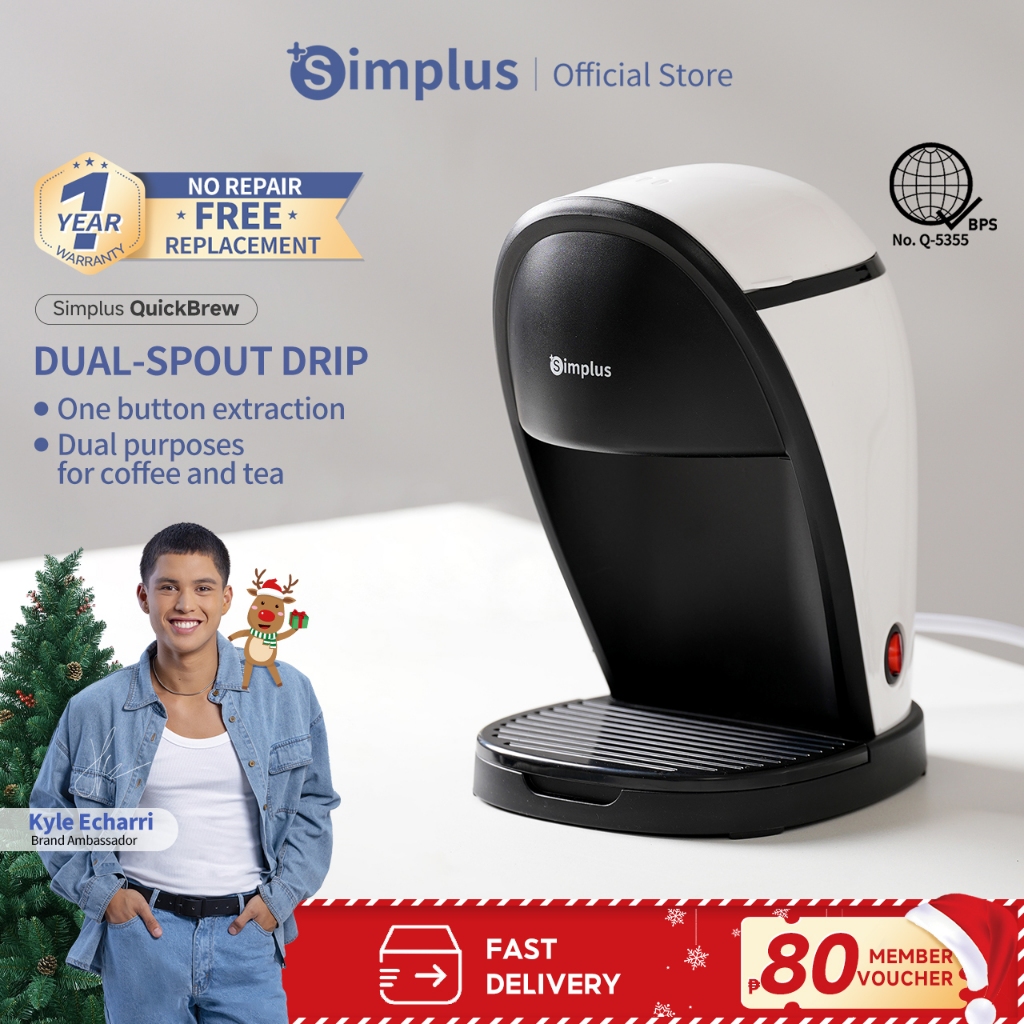 Simplus Coffee Maker Multifunctional Drip Brewer Dual Use for Coffee and Tea Mini Compact 250ml ...