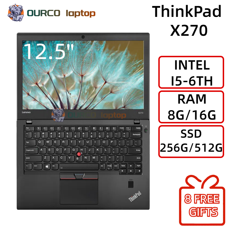 Used 12.5inch HD laptop lenovo ThinkPad X270 Intel i5 8G RAM 512G SSD ...