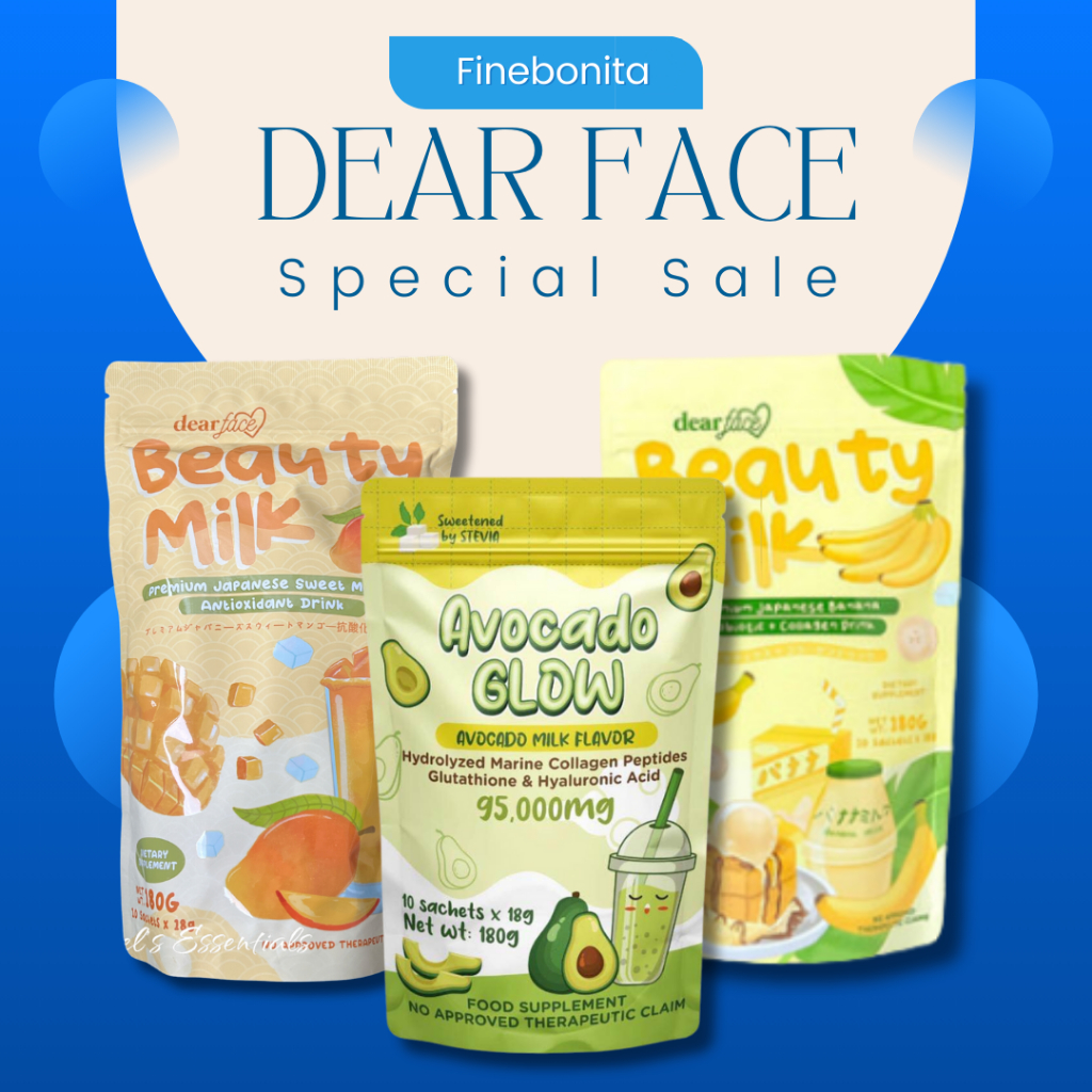 Dear Face Avocado Glow, Beauty Milk Mango, Beauty Milk Banana. | Shopee ...