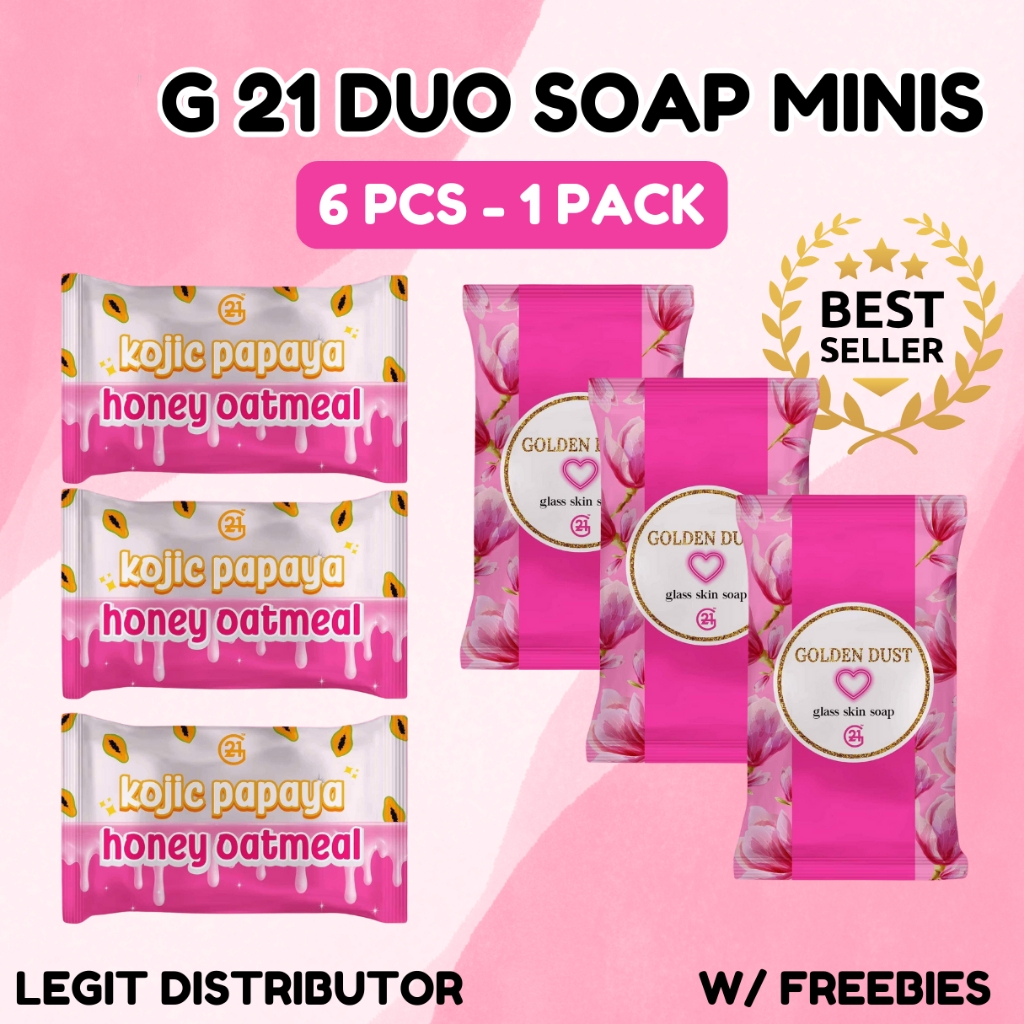 6 PCS G21 SOAPS | Kojic papaya honey oatmeal | Golden Dust Soap ...