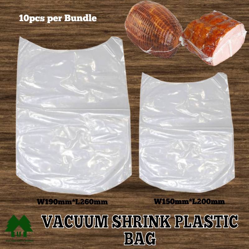 10pcs PP Plastic Food Grade Vacuum Ham Shrink Bag for chicken,ham, steak,smoked meat etc ...