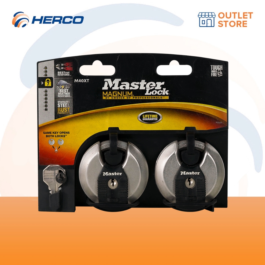 Master Lock Magnum M40XT 2PCS Discuss Padlock 70MM (Minimal Damage in ...