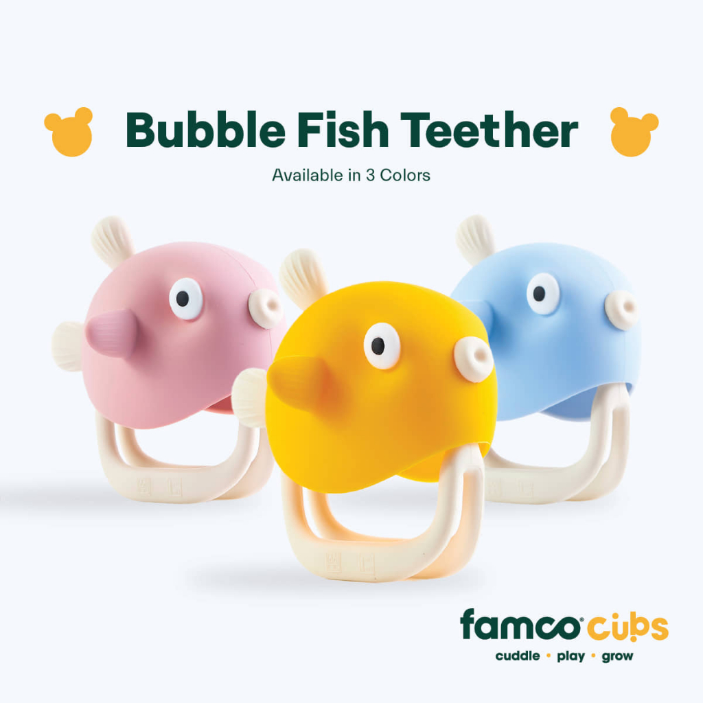 Famco Cubs Bubble Fish Teether - Safe and Fun Teething Relief for ...
