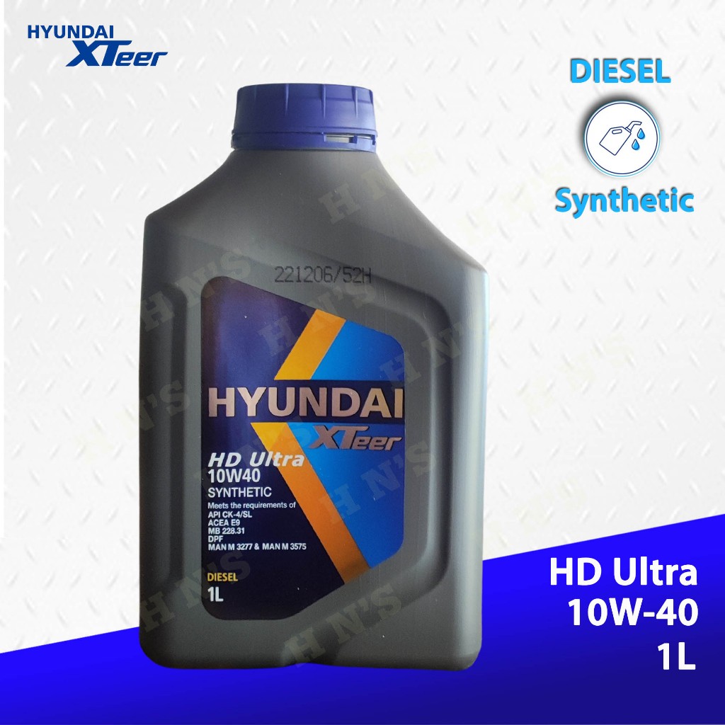Hyundai XTeer HD Ultra 10W-40 Diesel Fully Synthetic Motor Oil 1L ( 1 ...