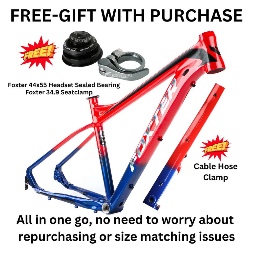 BIKE FRAME Aluminum Alloy Mountain Bike FOXTER ELBRUS Frame 27.5 & 29ER Medium Bicycle Frame QR ...