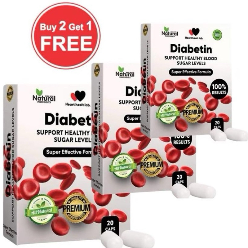 Diabetin 20 Capsules - Diabetic Care Supplement | Shopee Philippines