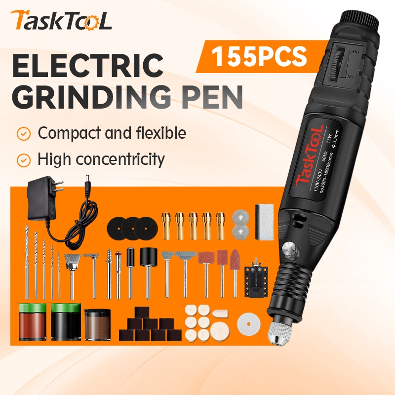 TaskTool Mini Electric Drill Set Professional DC Grinding Set Grinder ...