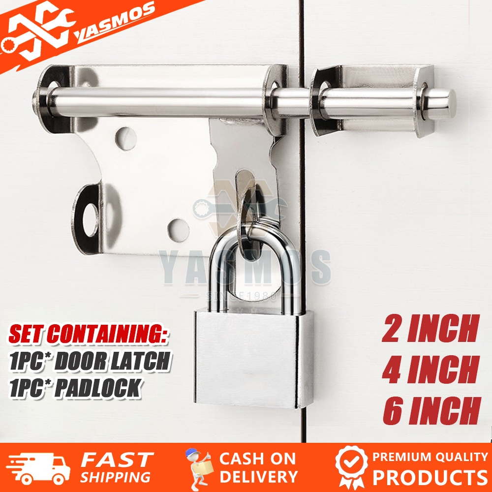 304 Stainless Steel Door Lock Solid Sliding Bolts Latch With 30mm ...