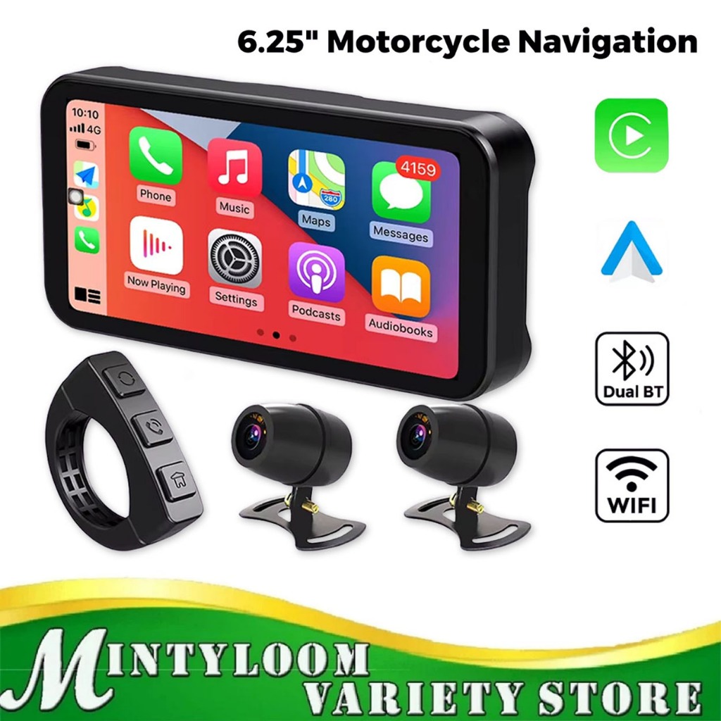Portable 6.25 inch IP67 Waterproof Motorcycle GPS Navigation Wireless ...