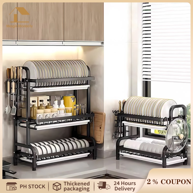 COD Dish Drainer Kitchen Organizer Drain Rack Kitchen Shelf With ...