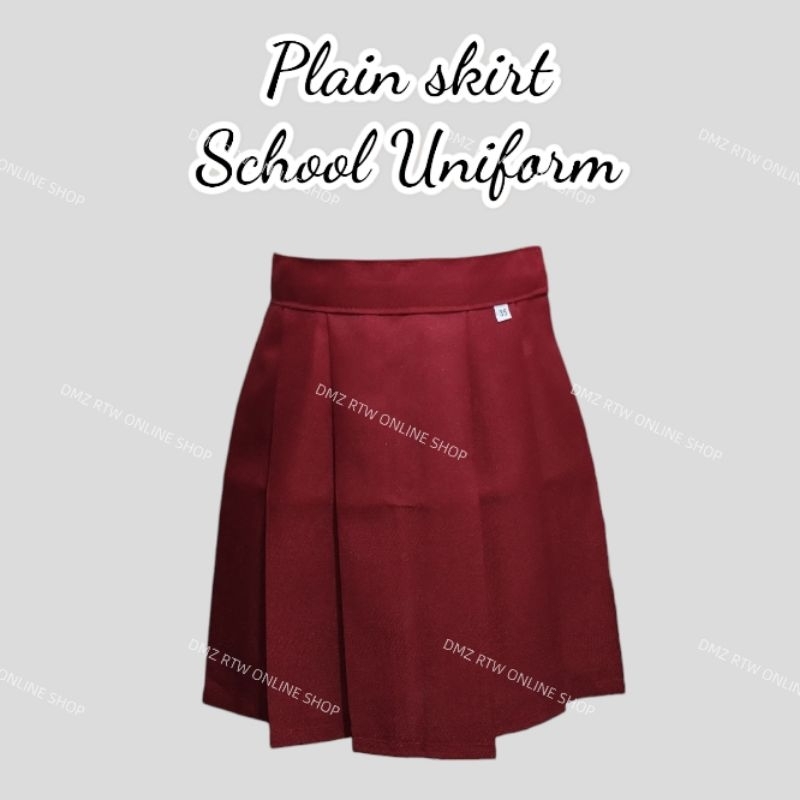 MAROON SKIRT SCHOOL UNIFORM | Shopee Philippines