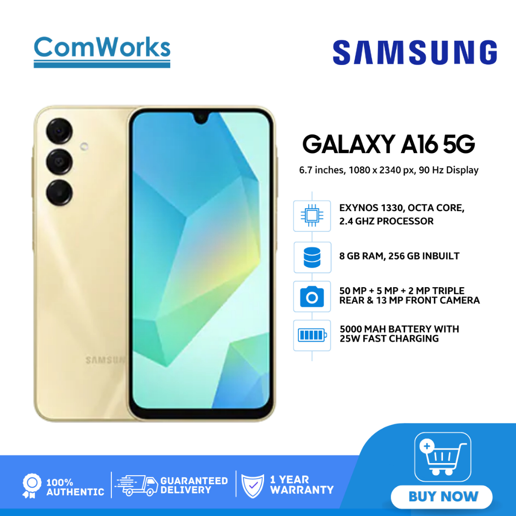 ComWorks | Samsung Galaxy A16 5G 8GB 256GB | 6.7 inches | Shopee ...