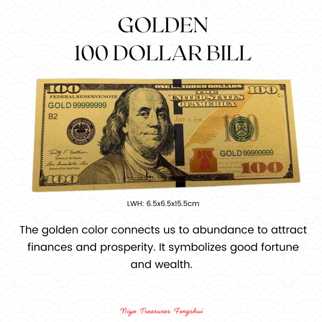 Golden 100 Dollar Bill | Shopee Philippines