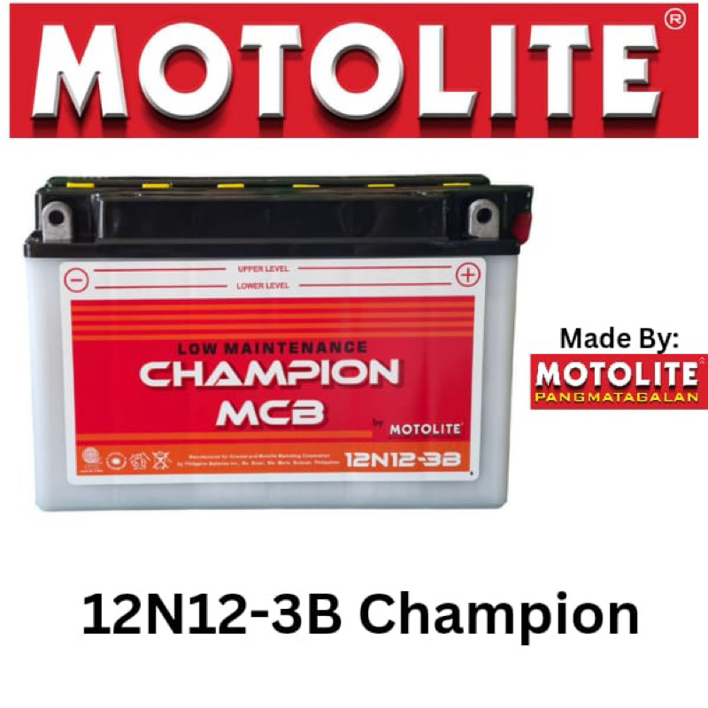 12N12 -3B CHAMPION BATTERY (No Battery Solution included) | Shopee ...
