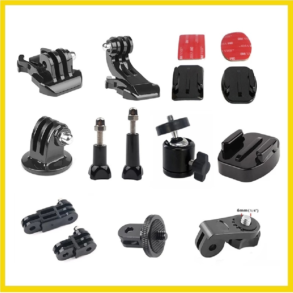 GoPro Accessories Set Buckle Base Mount Sticker Screw Monopod Adapter ...