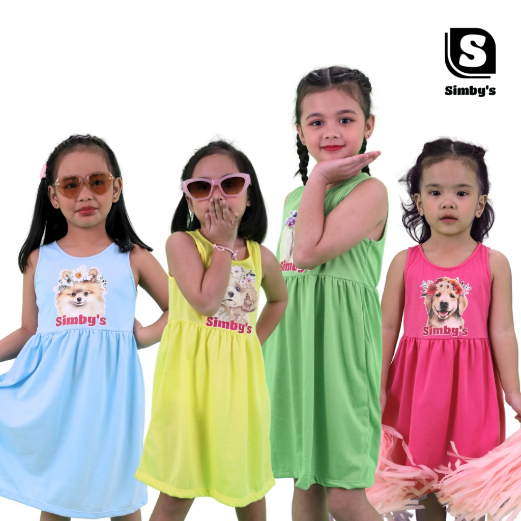 Cece Girls Sleeveless Dress with Paw Prints | Shopee Philippines