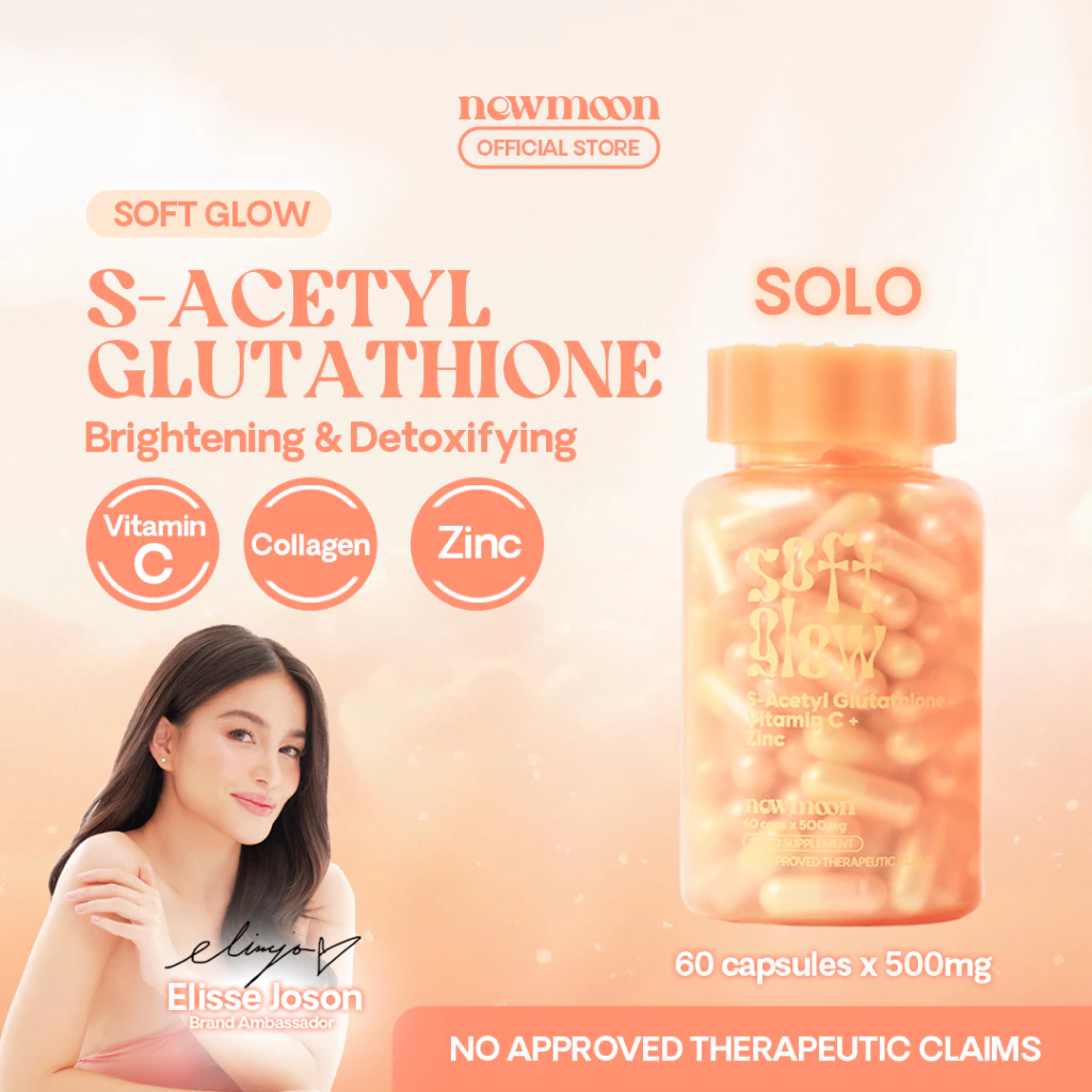 NEW MOON 500mg S-Acetyl Glutathione, Collagen & Vitamin | Glowing ...