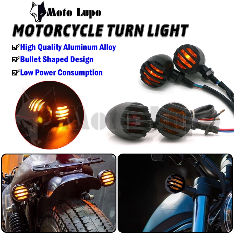 Motorcycle Turn Lights Aluminum Front Rear Turn Signals Indicators ...